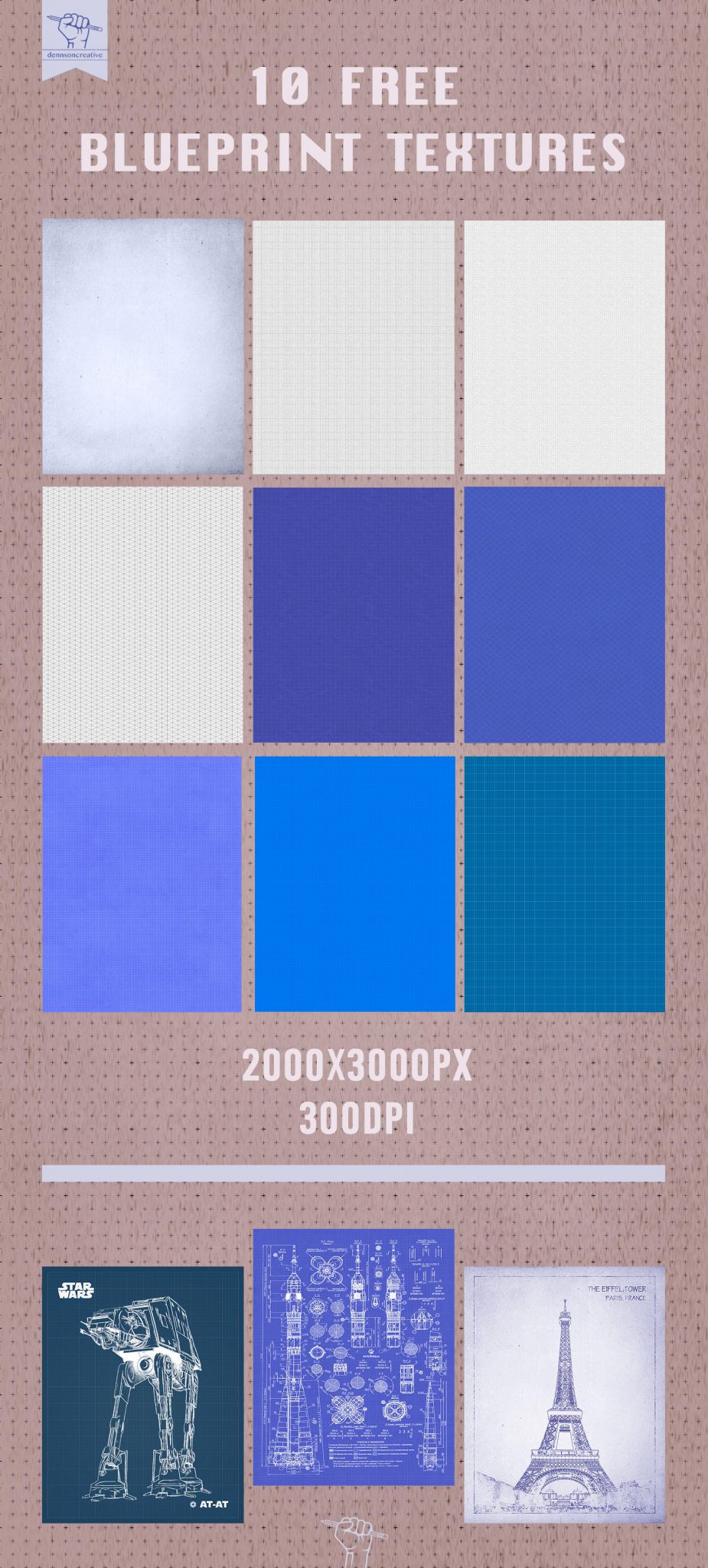 10 Free Blueprint Textures - Free Download - Digital Tools And Resources