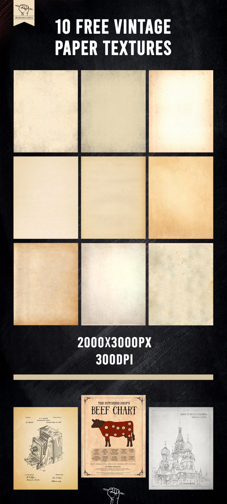 10 Free Vintage Paper Textures - Free Resources - Digital Tools Download