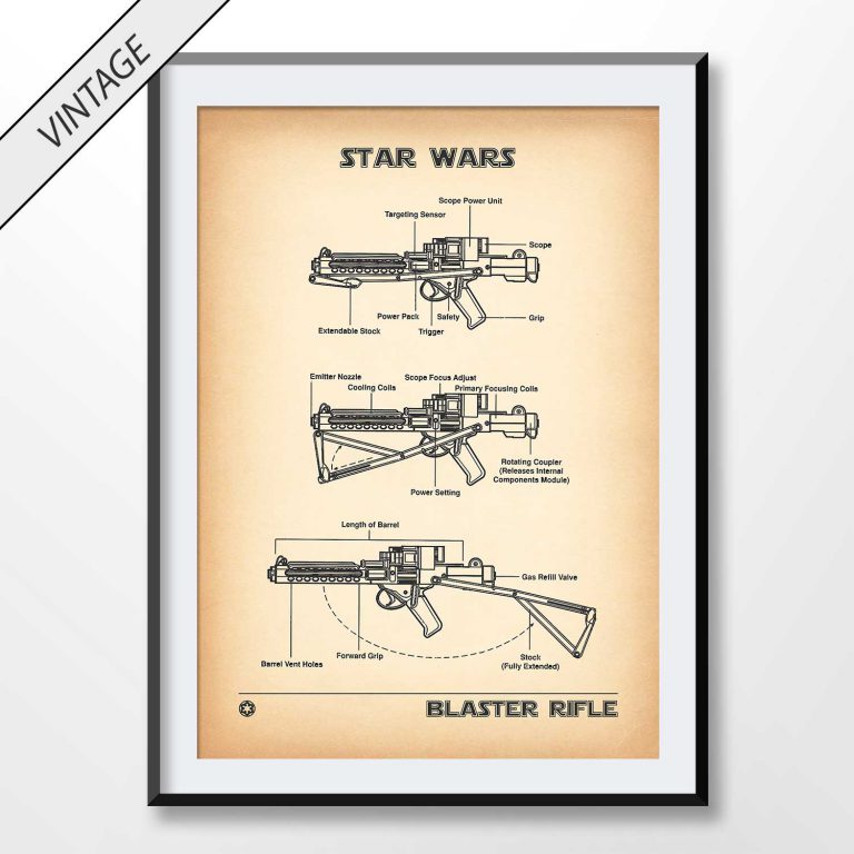 Star Wars Blaster Rifle - Digital Blueprint Instant Download Printable ...